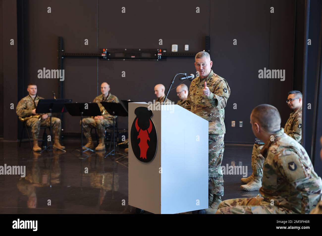 Brig. Gen. Charles Kemper offers remarks at a Change of Command ...