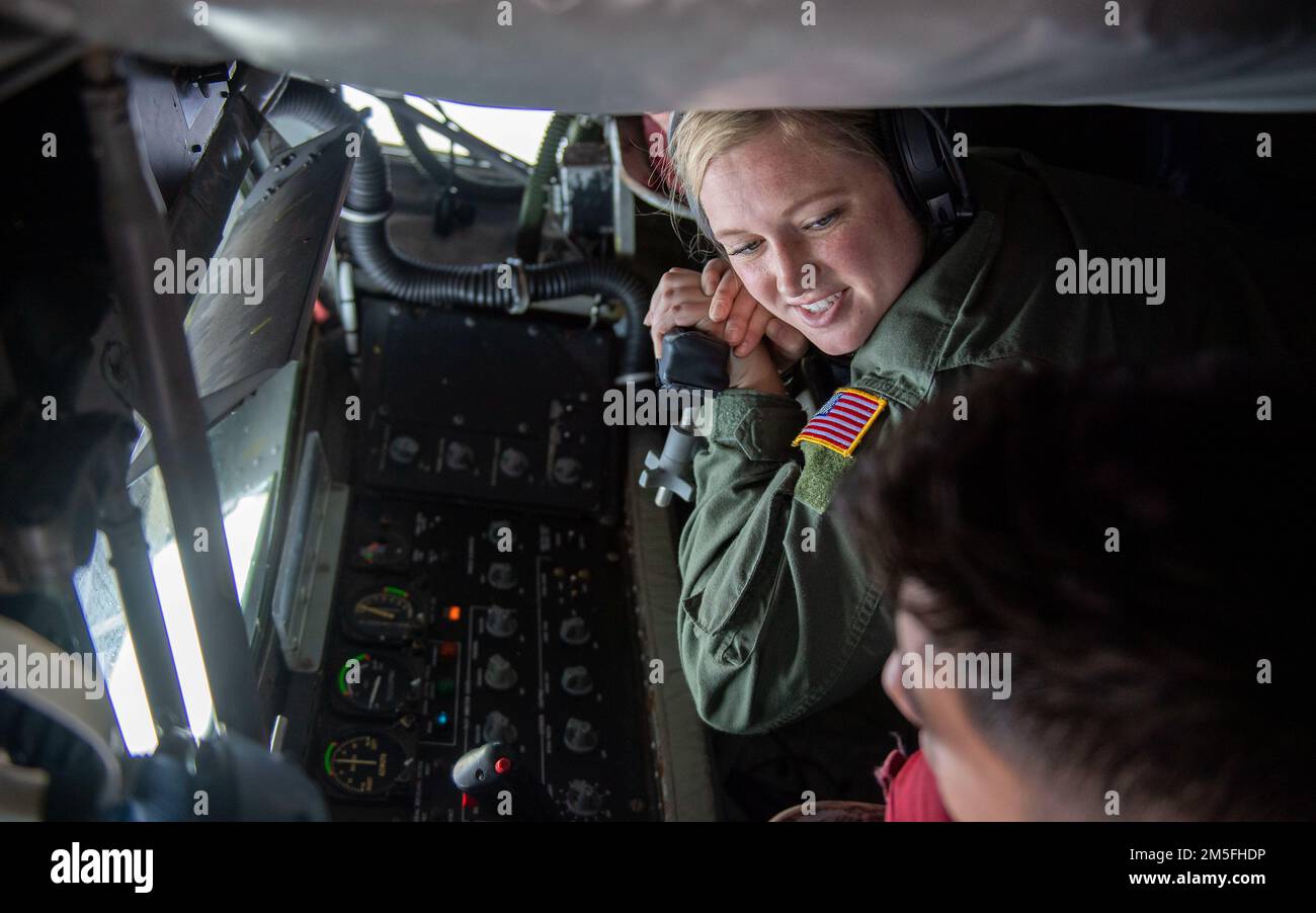 U.S. Air Force Airman 1st Class Cassandra Wesley, a boom operator ...