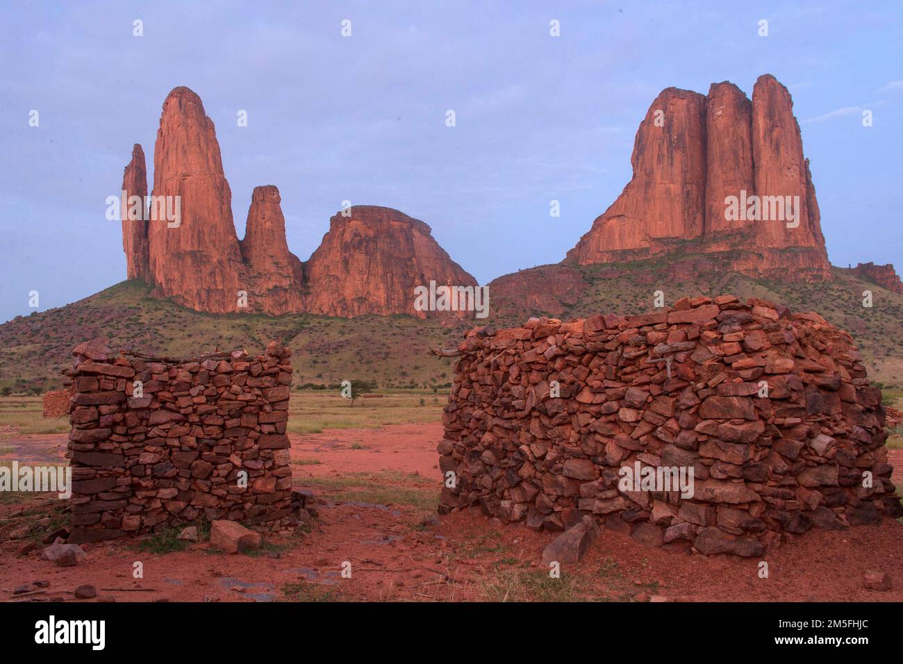 Landscape view of the Monument Valley of Mali with the Main de Fatima ...
