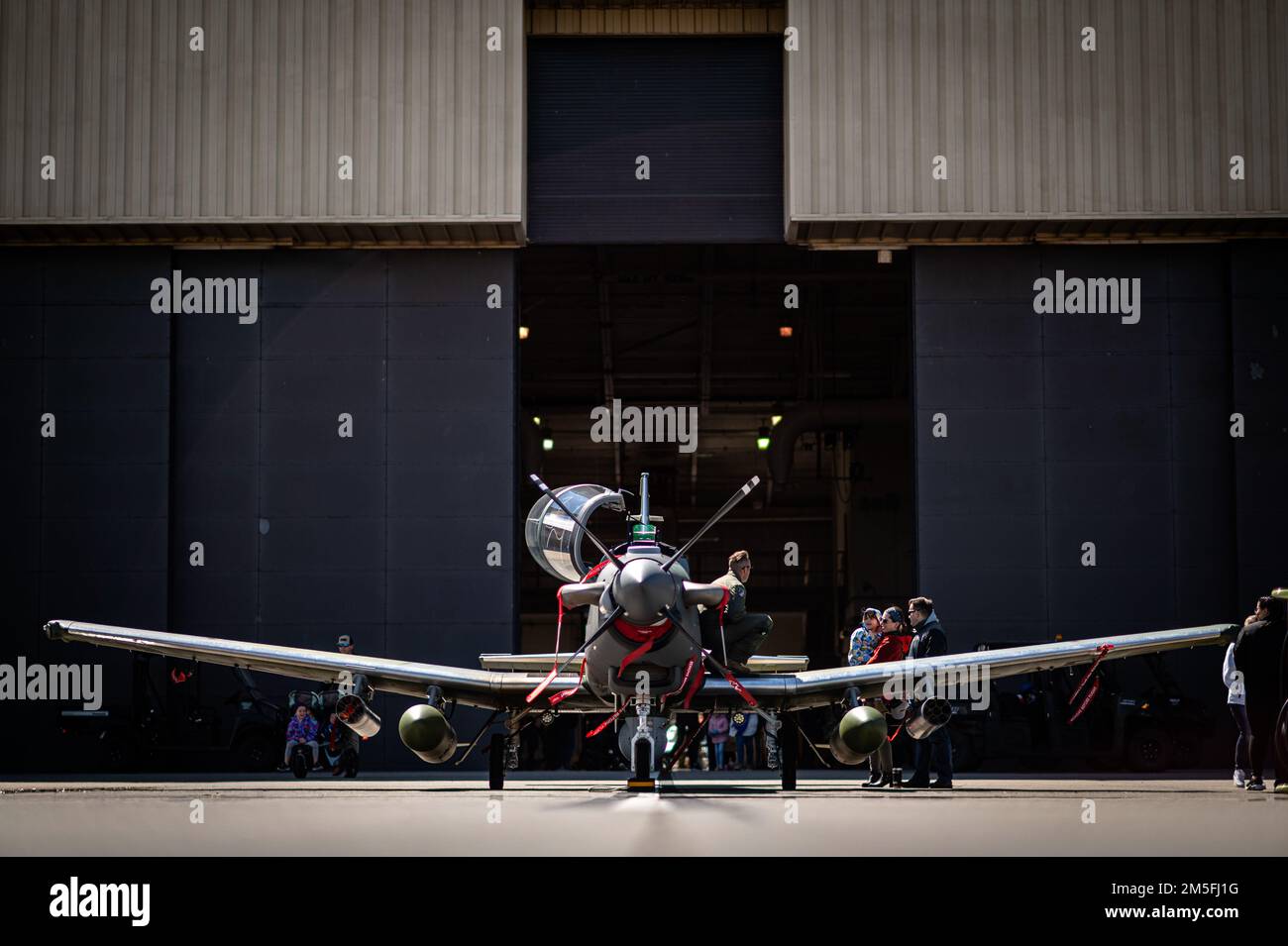 U.S. Air Force Capt. Matt Jensen, 81st Fighter Squadron AT-6E Wolverine ...