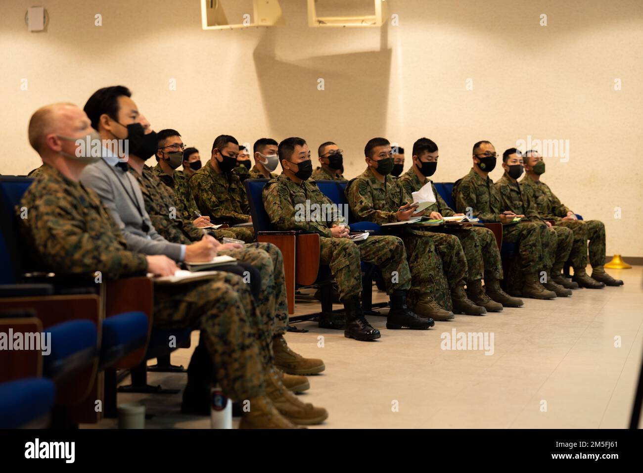U.S Marines with 31st Marine Expeditionary Unit, and Japanese service ...