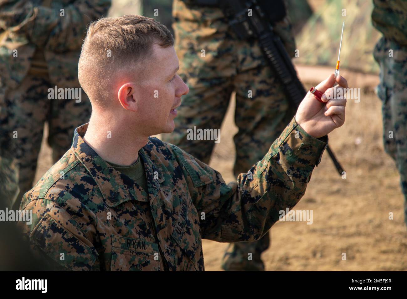 U.S. Navy Hospital Corpsman 2nd Class Jayden Ryan, with Marine Wing ...