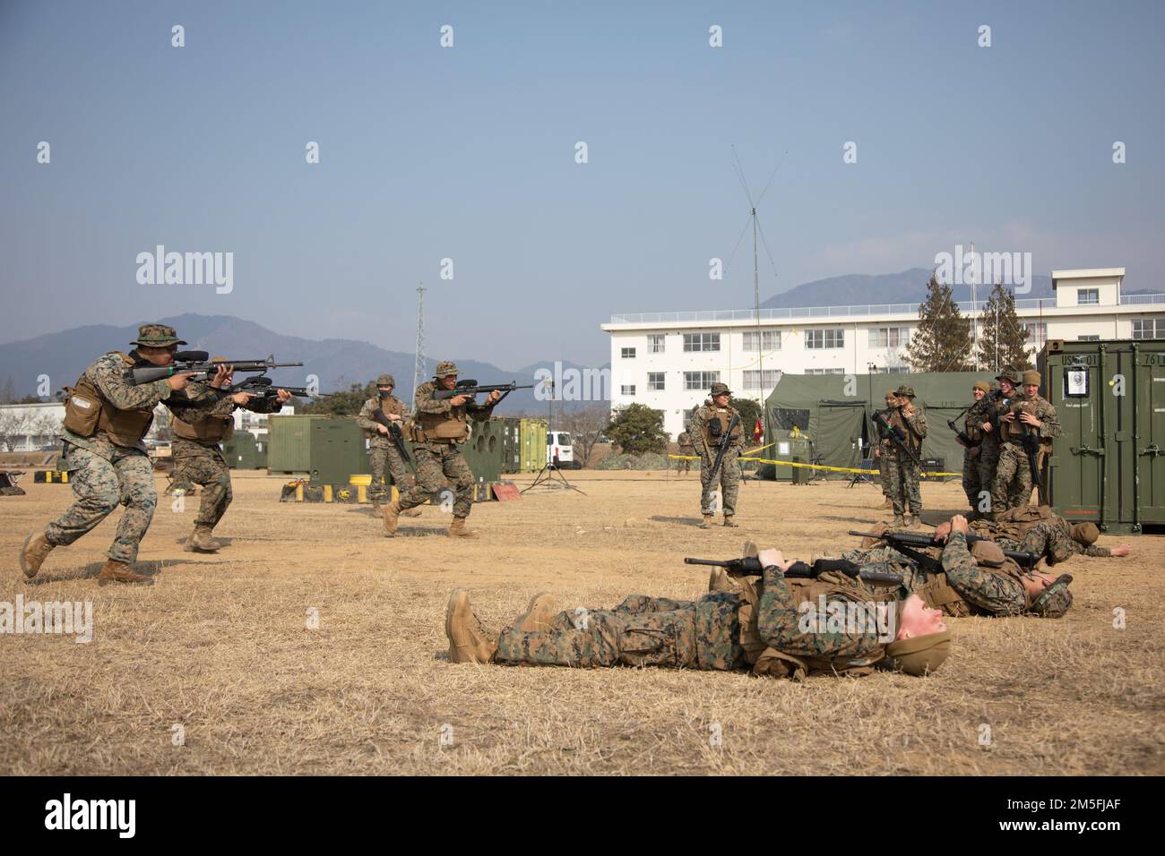 U.S. Marines with Marine Wing Support Squadron (MWSS) 171and Marine Air ...