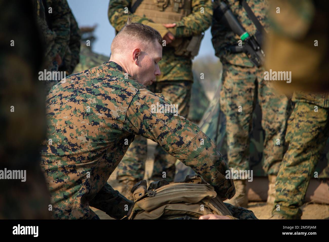 U.S. Navy Hospital Corpsman 2nd Class Jayden Ryan, with Marine Wing ...