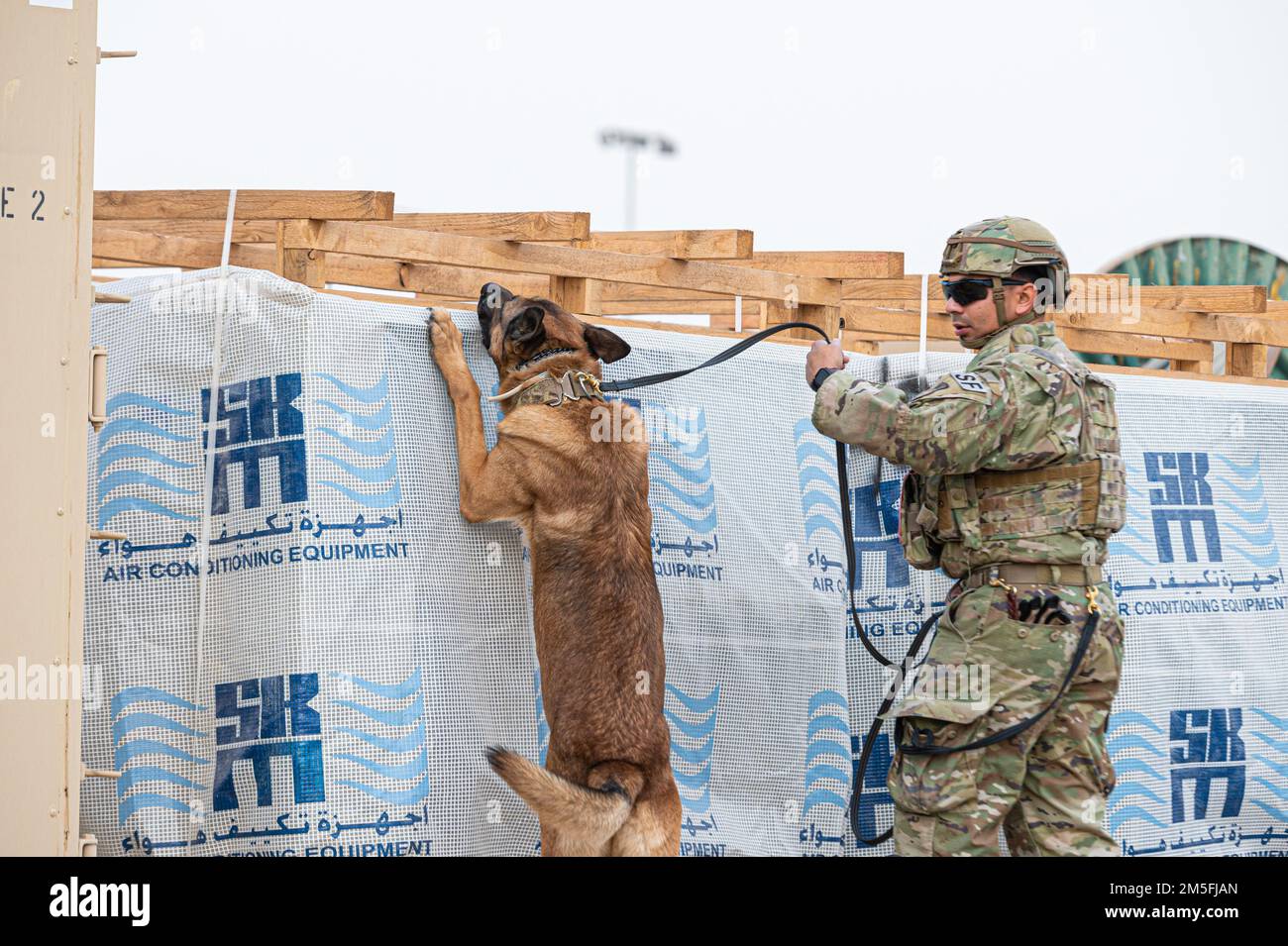 U.S. Air Force Staff Sgt. Rafael Del Real, a military working dog ...