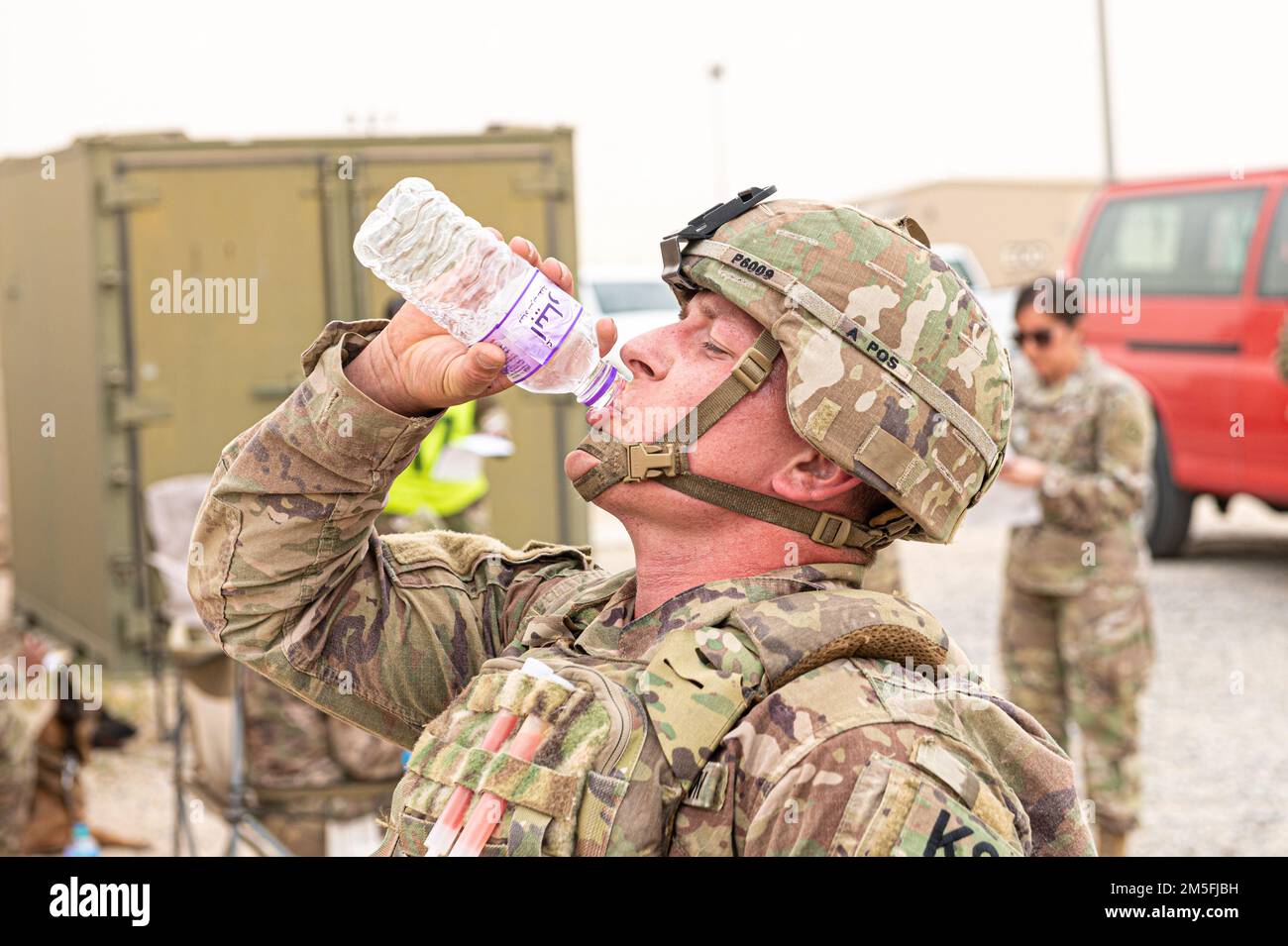 U.S. Army Spc. Steven Piercel, a military working dog handler assigned ...