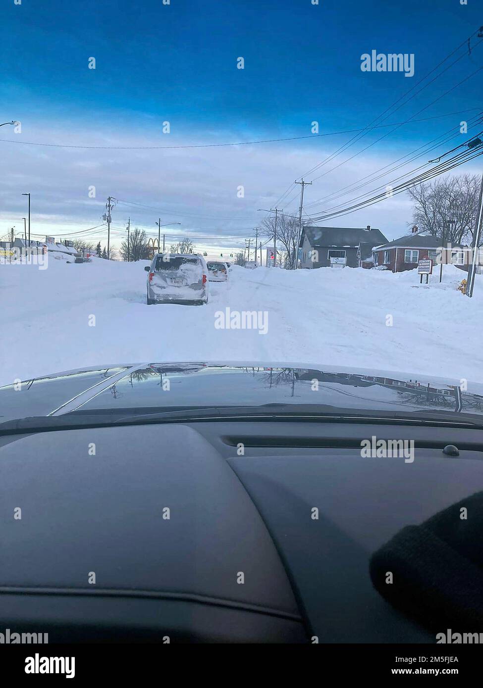Lancaster, New York, USA. 24th Dec, 2022. Vehicles try to navigate the ...