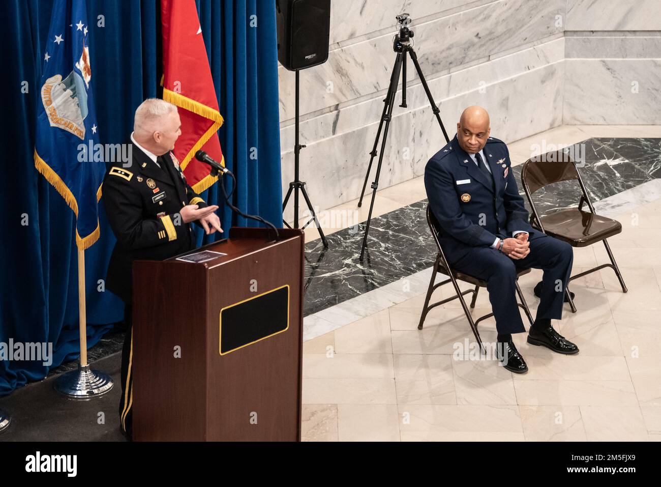 Charles M. Walker is promoted to the rank of major general during ...