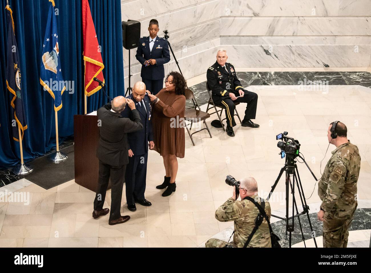 Charles M. Walker is promoted to the rank of major general during ...