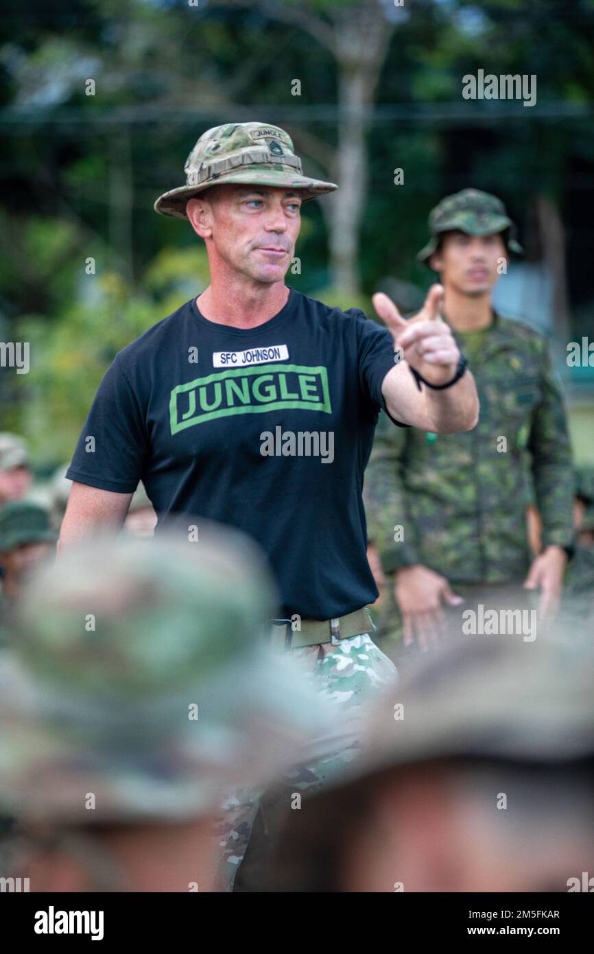 Sgt. 1st Class Warren Johnson, Jungle Operations Training Course ...