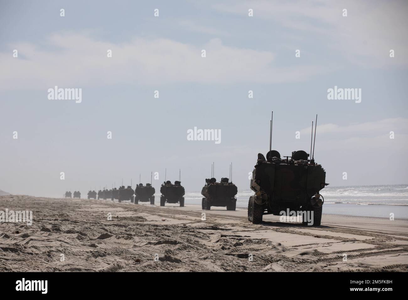 U.S. Marine Corps amphibious combat vehicles (ACVs) with 3d Assault ...