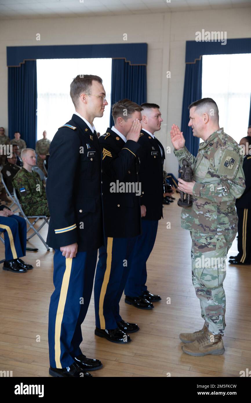 U.S. Army Col. B. Clayton Jackson (right), commander of the 58th ...