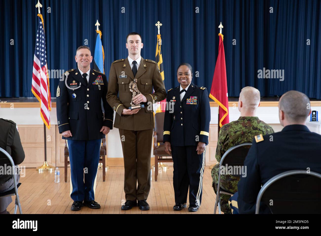 U.S. Army Brig. Gen. Janeen Birckhead (right), the commander of the ...
