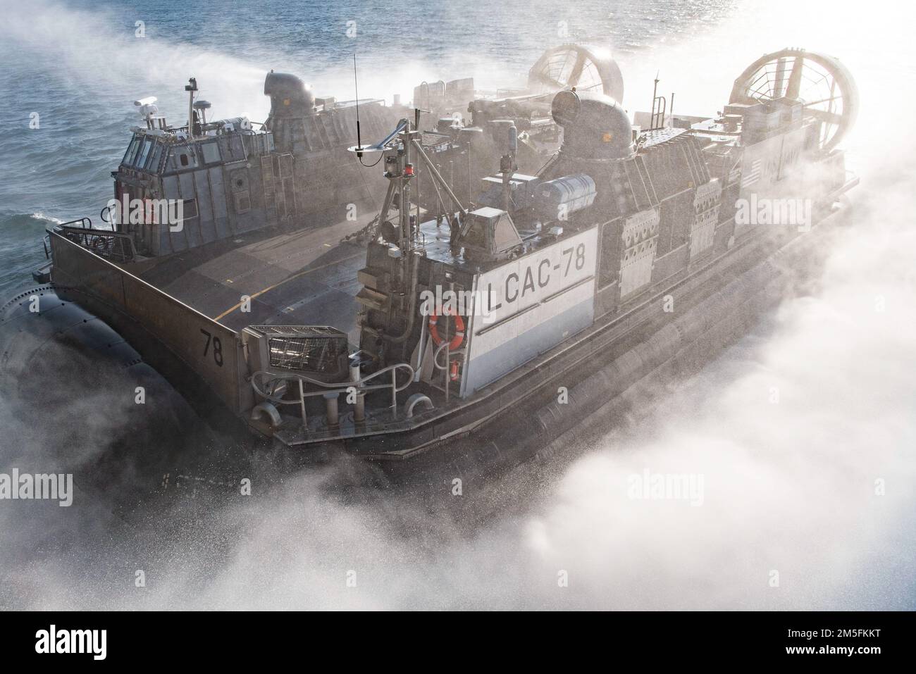 A landing craft, air cushion assigned to Assault Craft Unit (ACU) 5 ...