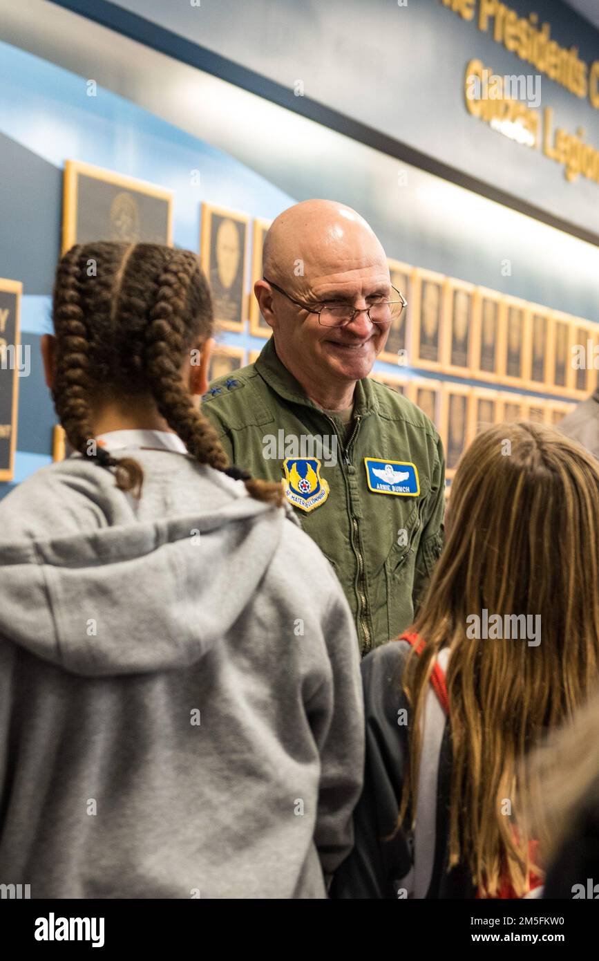 Gen. Arnold W. Bunch, Jr., Air Force Materiel Command commander, chats ...