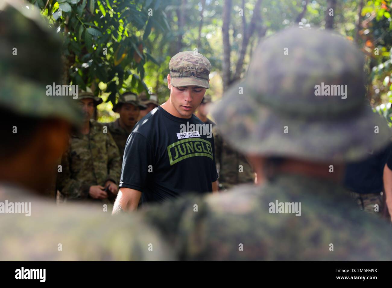 U.S. Army Jungle School Instructor Sgt. Adam Dymes, assigned to ...