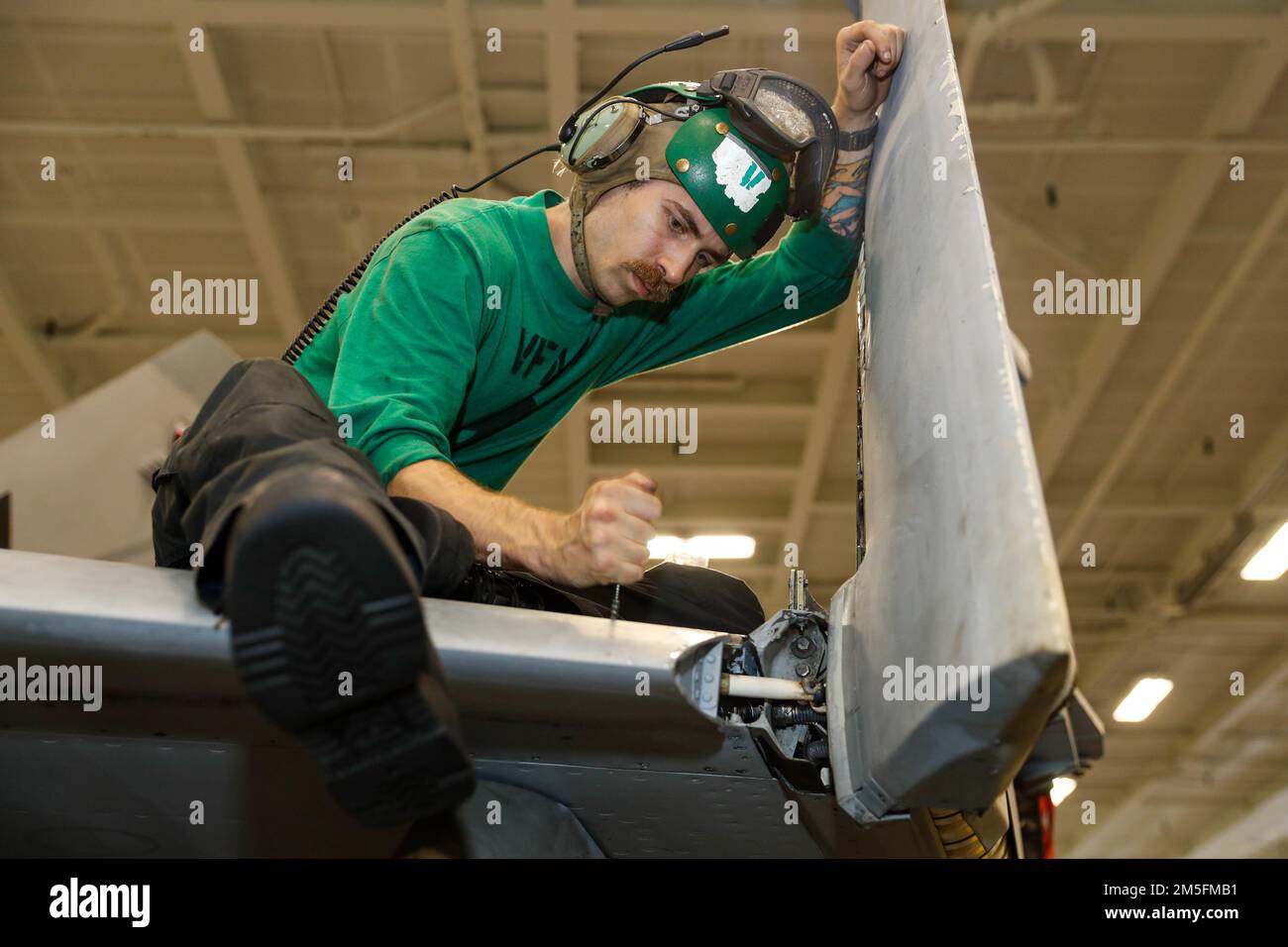 PHILIPPINE SEA (March 14, 2022) Aviation Structural Mechanic 2nd Class ...