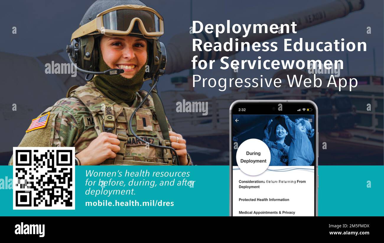 The Deployment Readiness Education for Servicewomen, or DRES, app is a ...