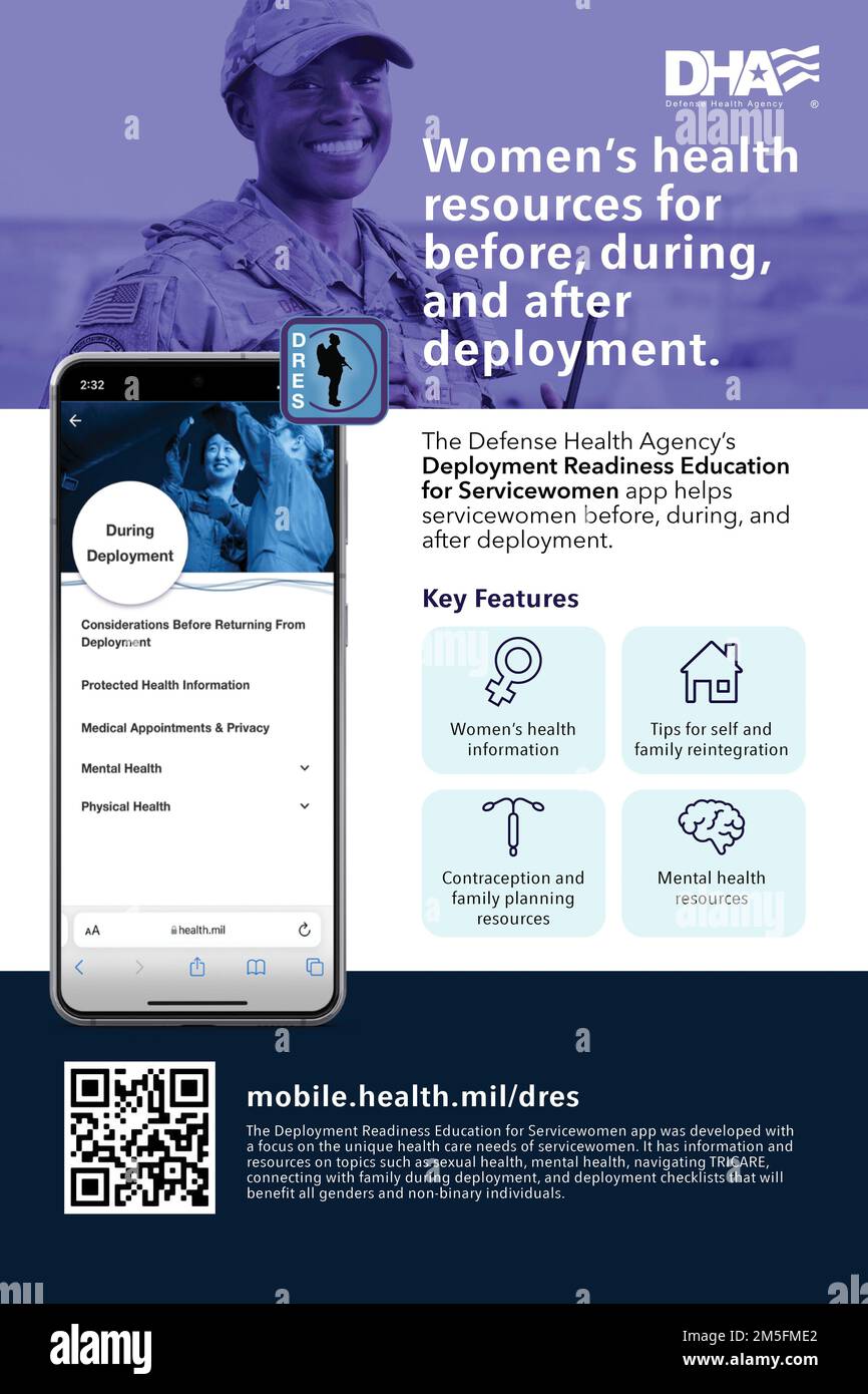 The Deployment Readiness Education for Servicewomen, or DRES, app is a ...