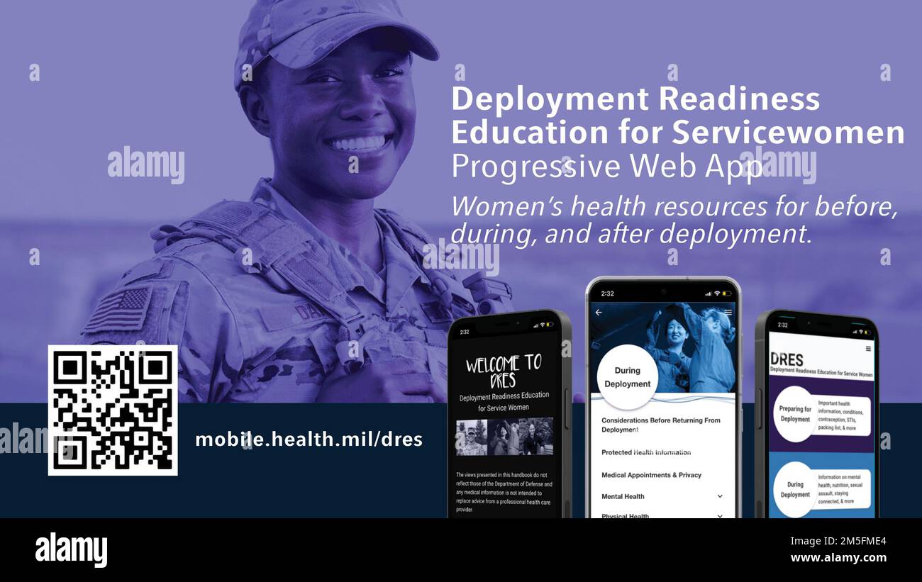 The Deployment Readiness Education for Servicewomen, or DRES, app is a ...