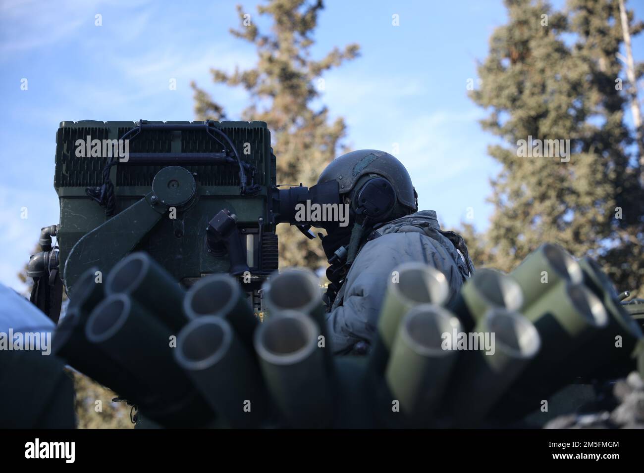 U.S. Army Spc. Matthew Godwin assigned to the 5th Squadron, 1st Cavalry ...