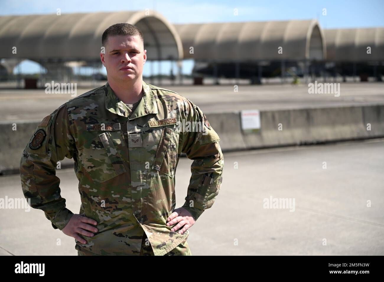 U.S. Air Force Senior Airman Thomas Kirrane, 33rd Maintenance Squadron commander support staff ...