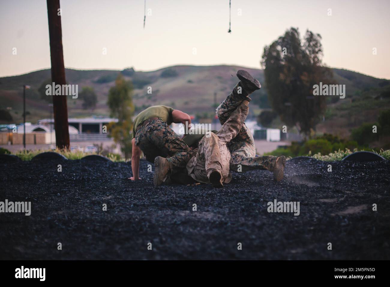 U.S. Marines grapple during a green belt Marine Corps Martial Arts ...