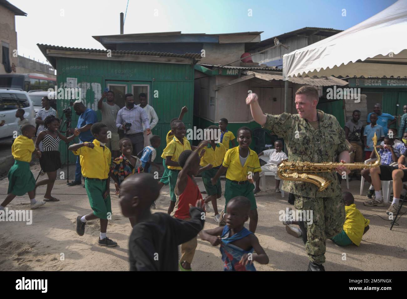 220314-N-DO281-1825 ACCRA, Ghana (Mar. 14, 2022) Musician 1st Kent ...