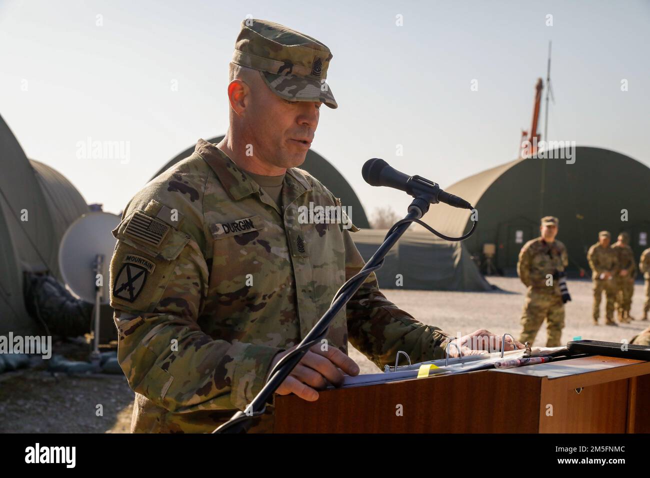 U.S. Army Command Sgt. Maj. Donald Durgin, command sergeant major of ...