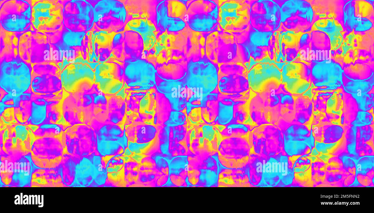 Seamless psychedelic rainbow heatmap patchwork squares pattern ...