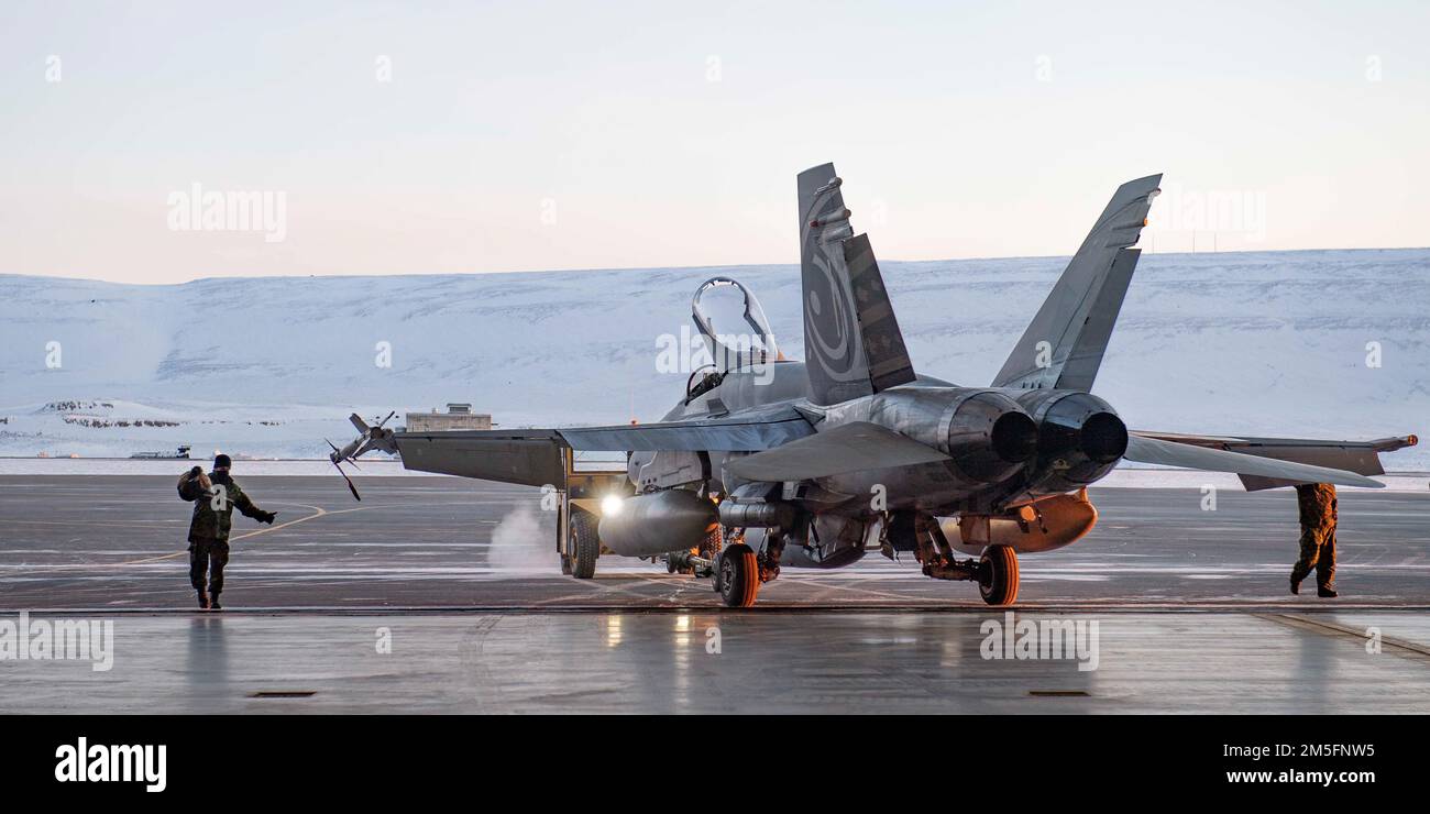 A Royal Canadian Air Force CF-18 fighter jet from 425 Squadron is ...