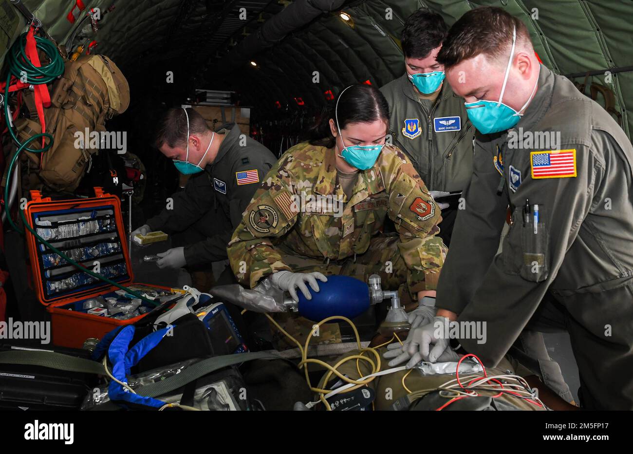 U.S. Air Force Airmen assigned to the 86th Aeromedical Evacuation ...
