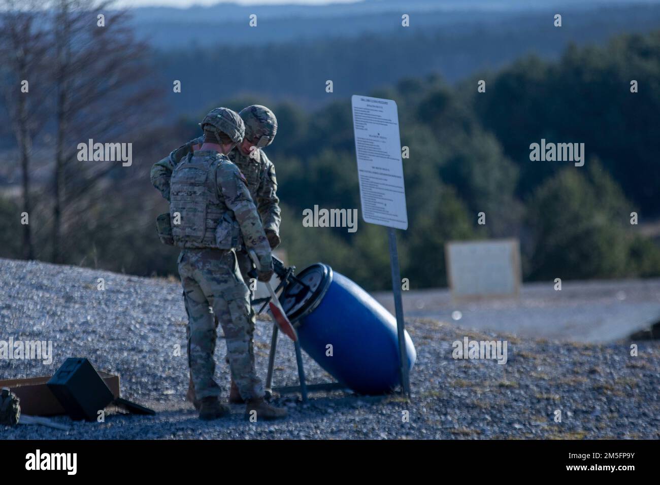 Soldiers from 2-227th Aviation Regiment, 1ACB conduct M249 ...