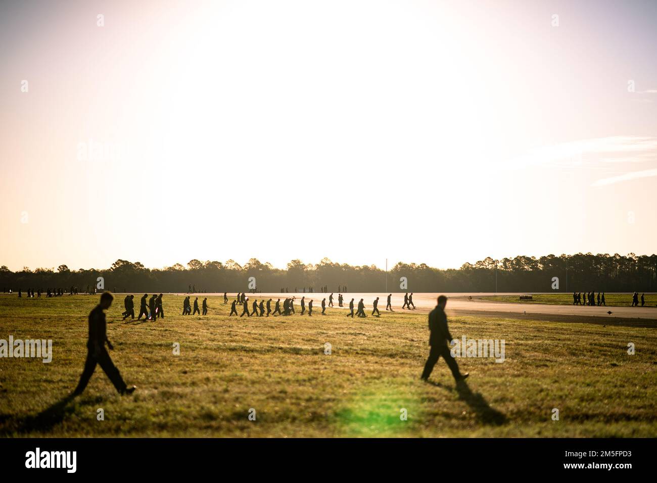 U.S. Air Force Airmen with the 23rd Wing conduct a foreign object ...