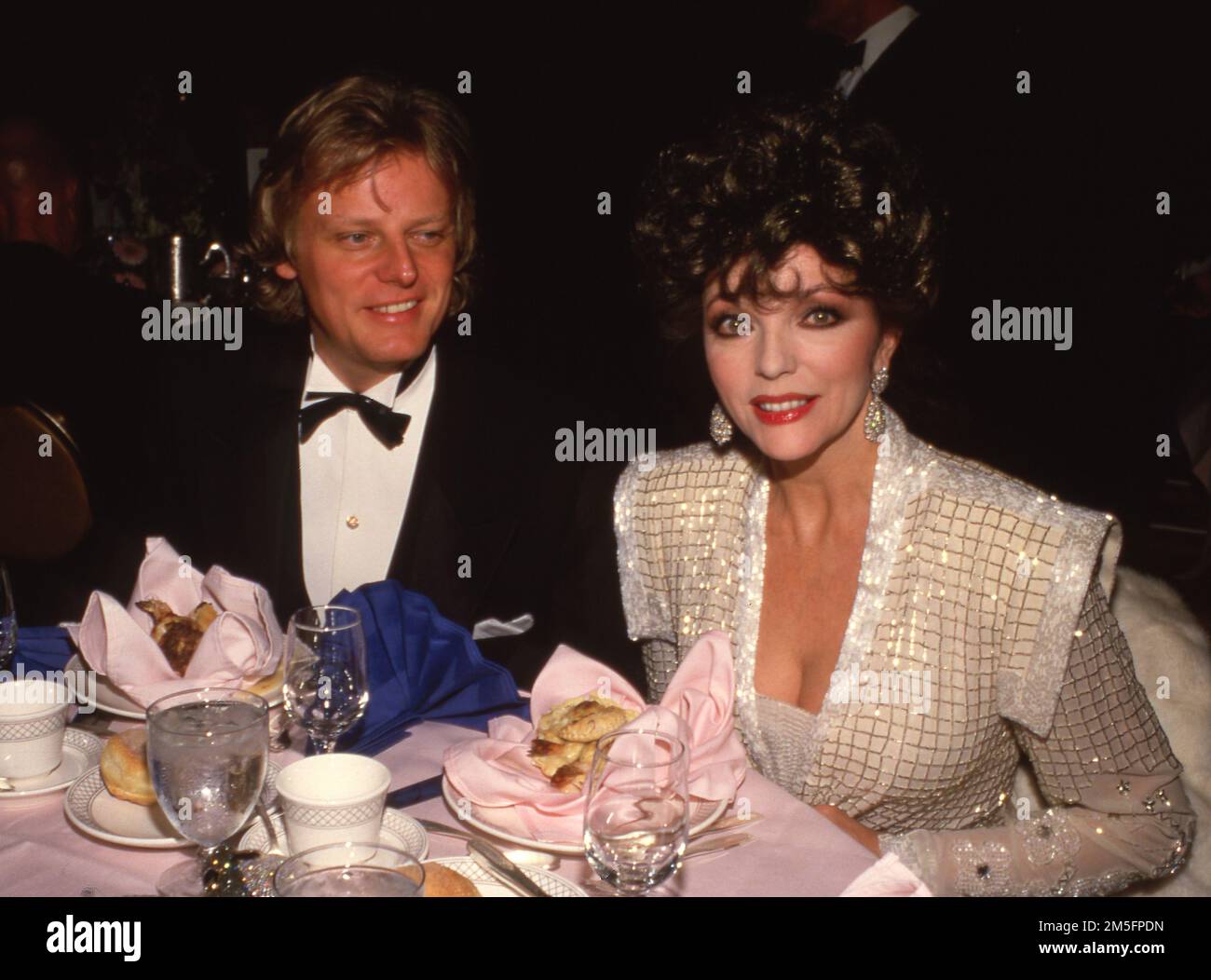 Joan Collins and Peter Holm at Variety Club's Big Heart Awards - April ...