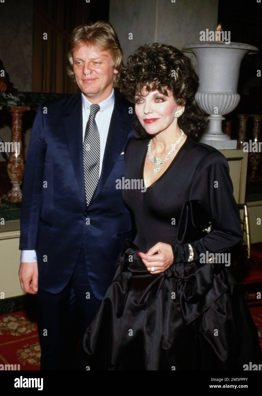 Joan Collins and Peter Holm at The Colby's Season Wrap Party at Beverly ...