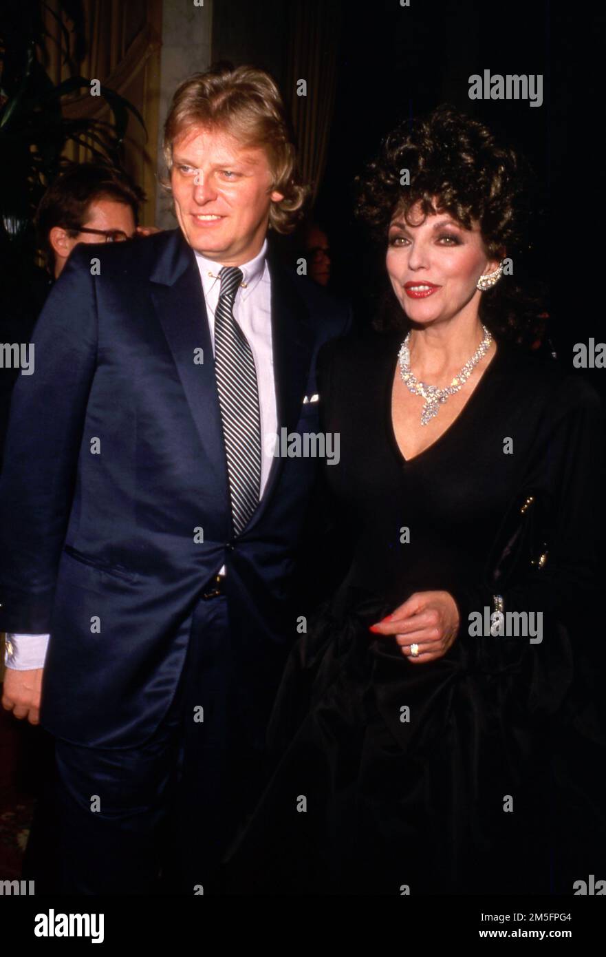 Joan Collins and Peter Holm at The Colby's Season Wrap Party at Beverly ...
