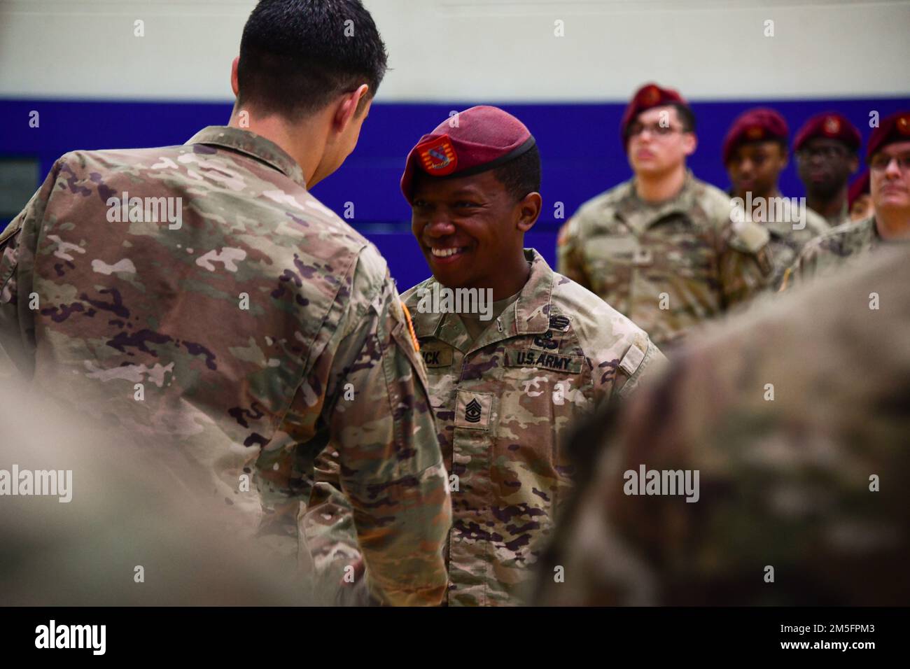Master Sgt. Trey Gullick is laterally promoted to 1st Sergeant prior to ...