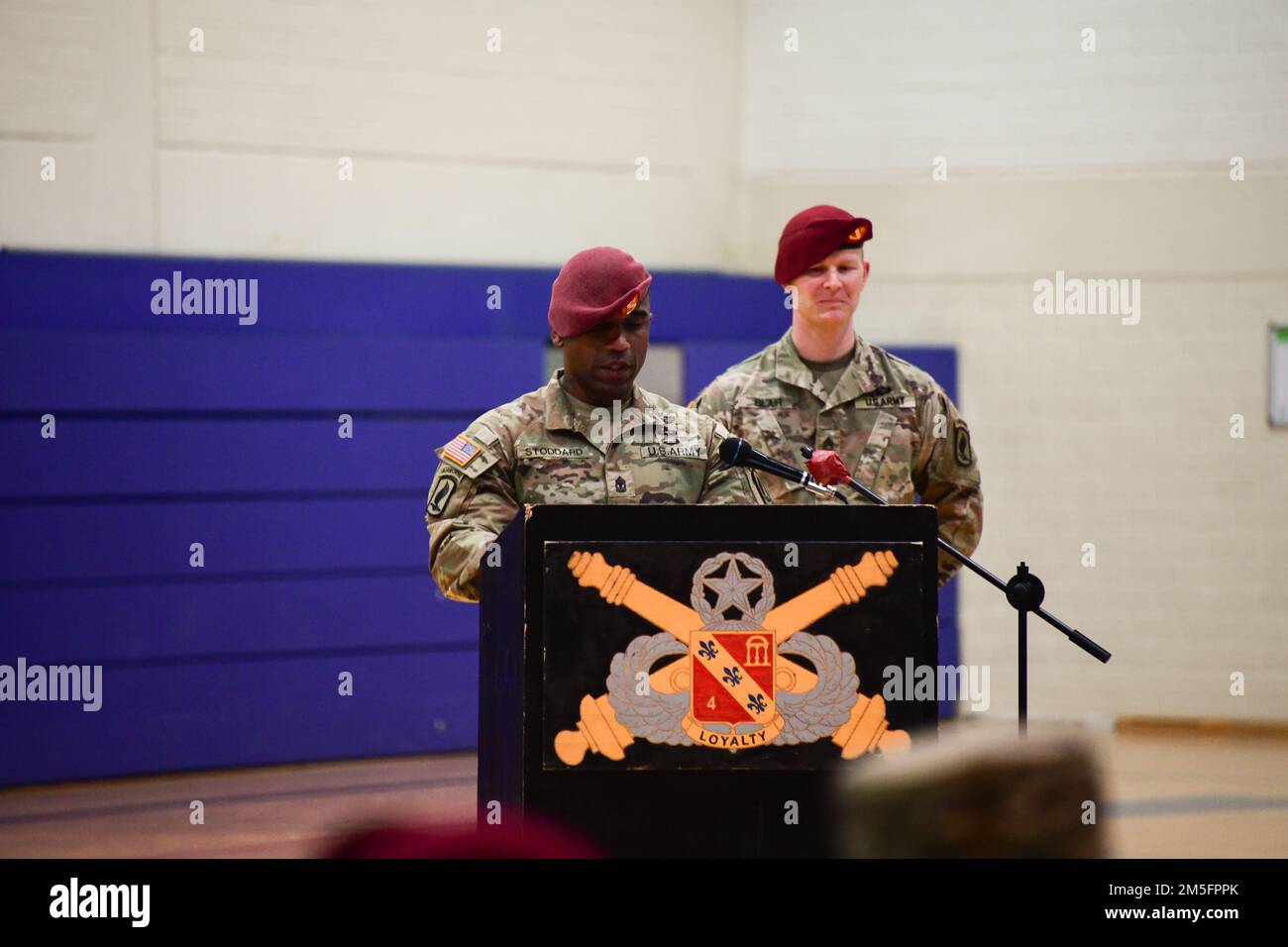 1st Sgt. Travis Stoddard of Bravo Battery, 4th Battalion, 319th ...