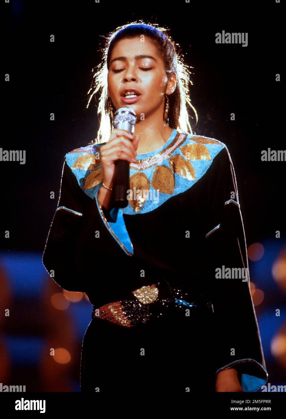 Irene Cara on the TV show "Solid Gold" in 1983 Credit: Ron Wolfson ...