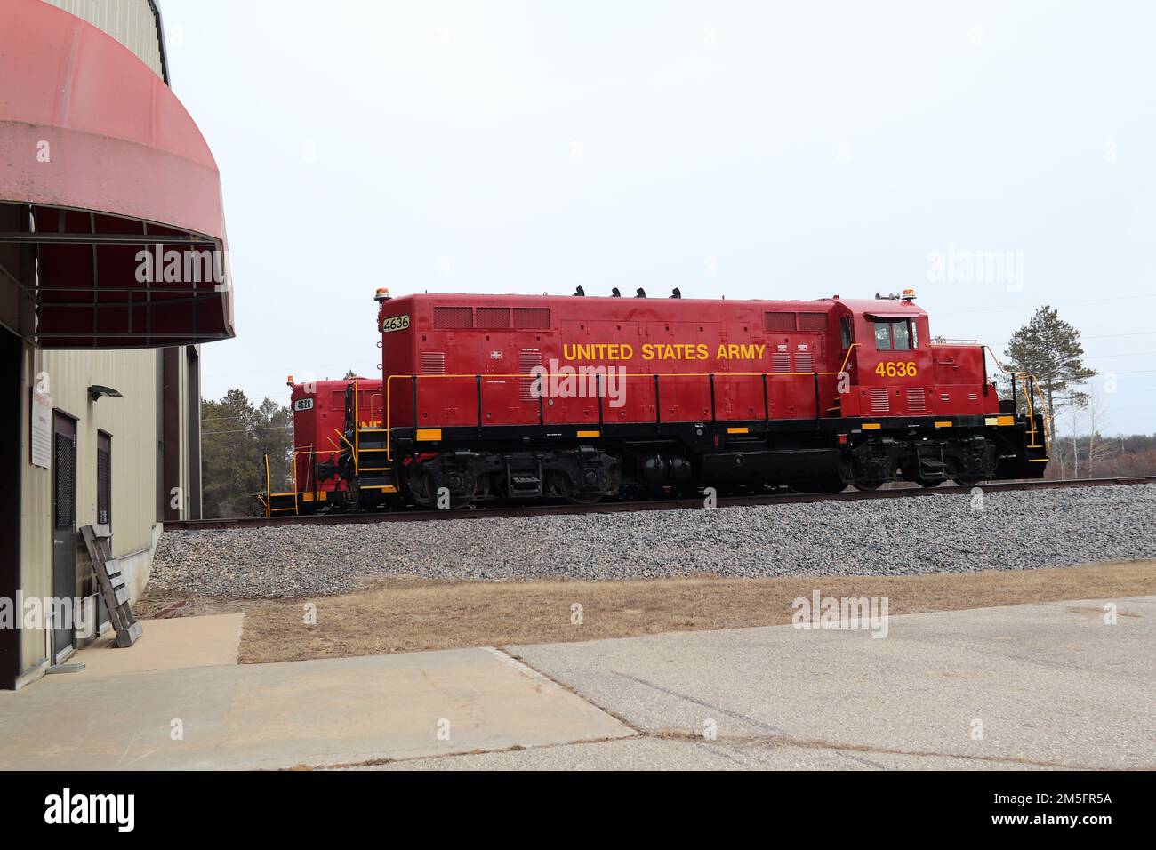 A U.S. Army locomotive used as part of rail operations is shown March ...