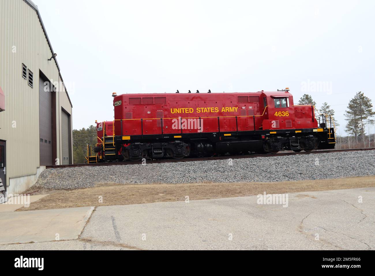 A U.S. Army locomotive used as part of rail operations is shown March ...