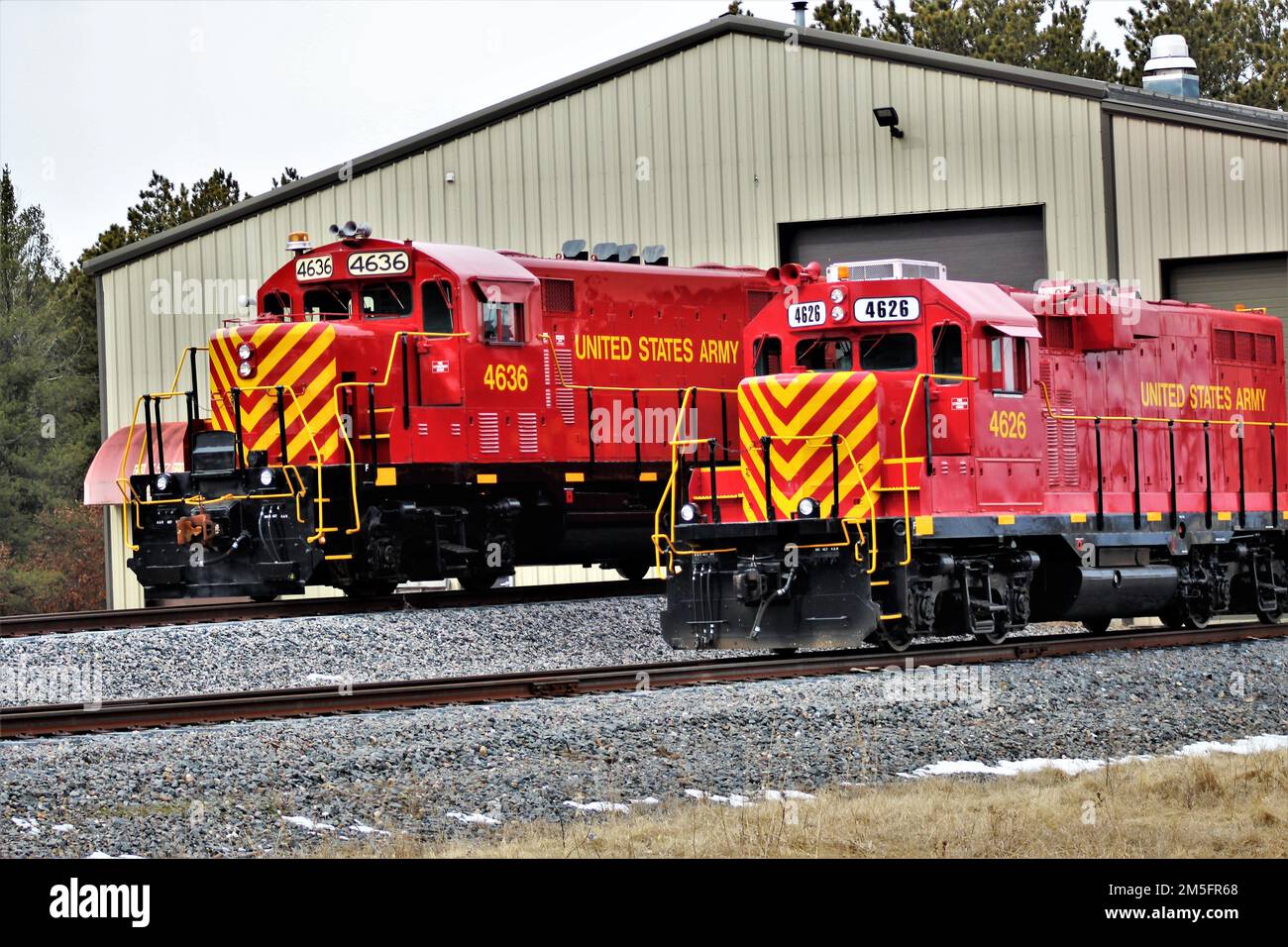 Members of the Fort McCoy rail operations team prepare Army locomotives ...