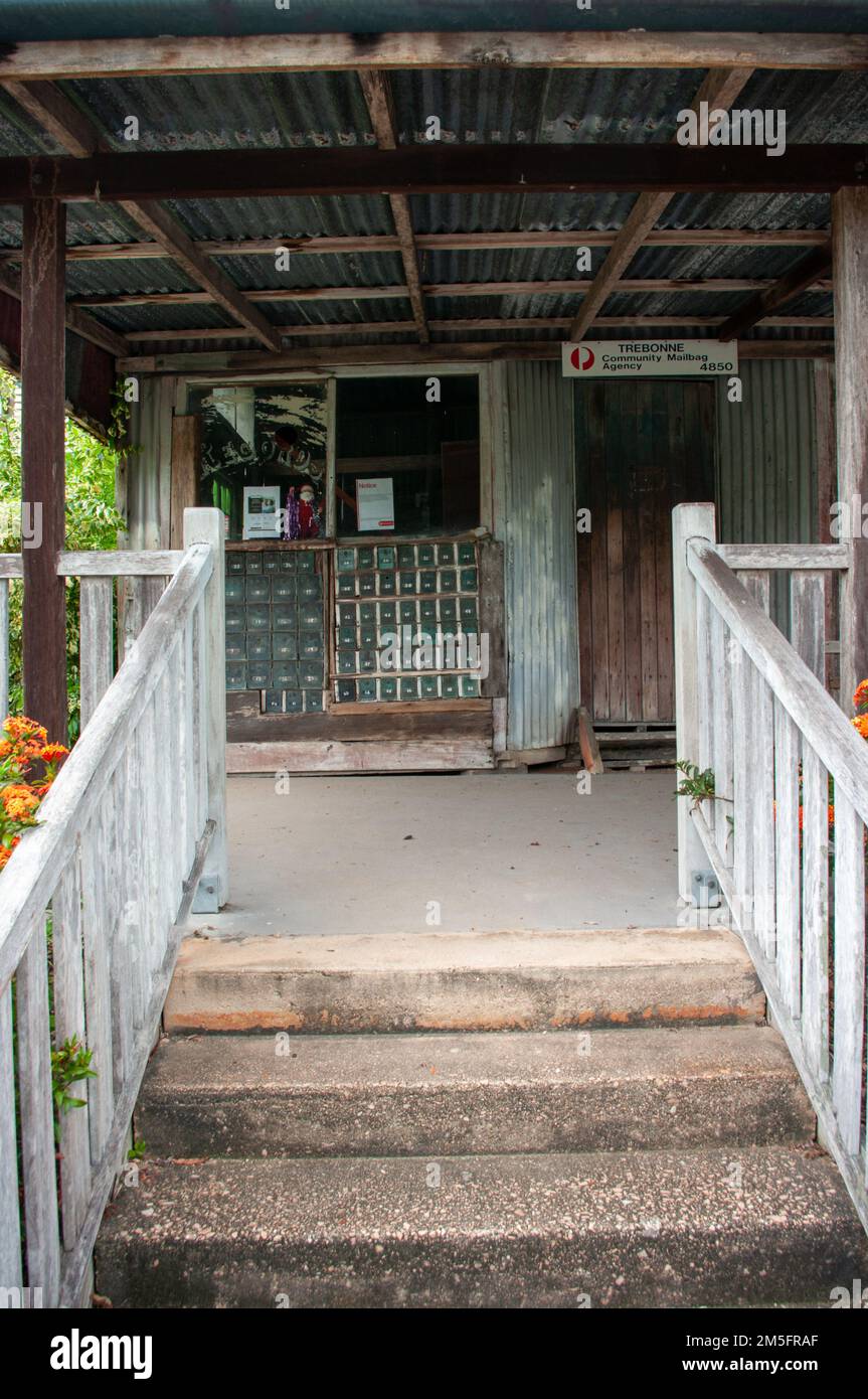 Old Building, Post Office, Trebonne, Queensland, Australia Stock Photo ...