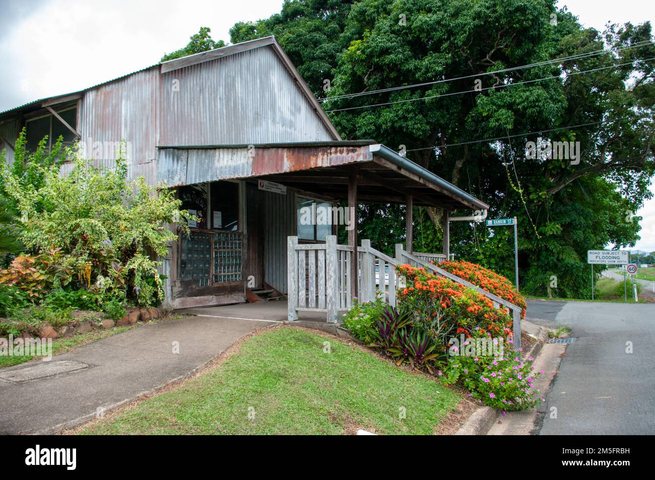 Old Building, Post Office, Trebonne, Queensland, Australia Stock Photo ...