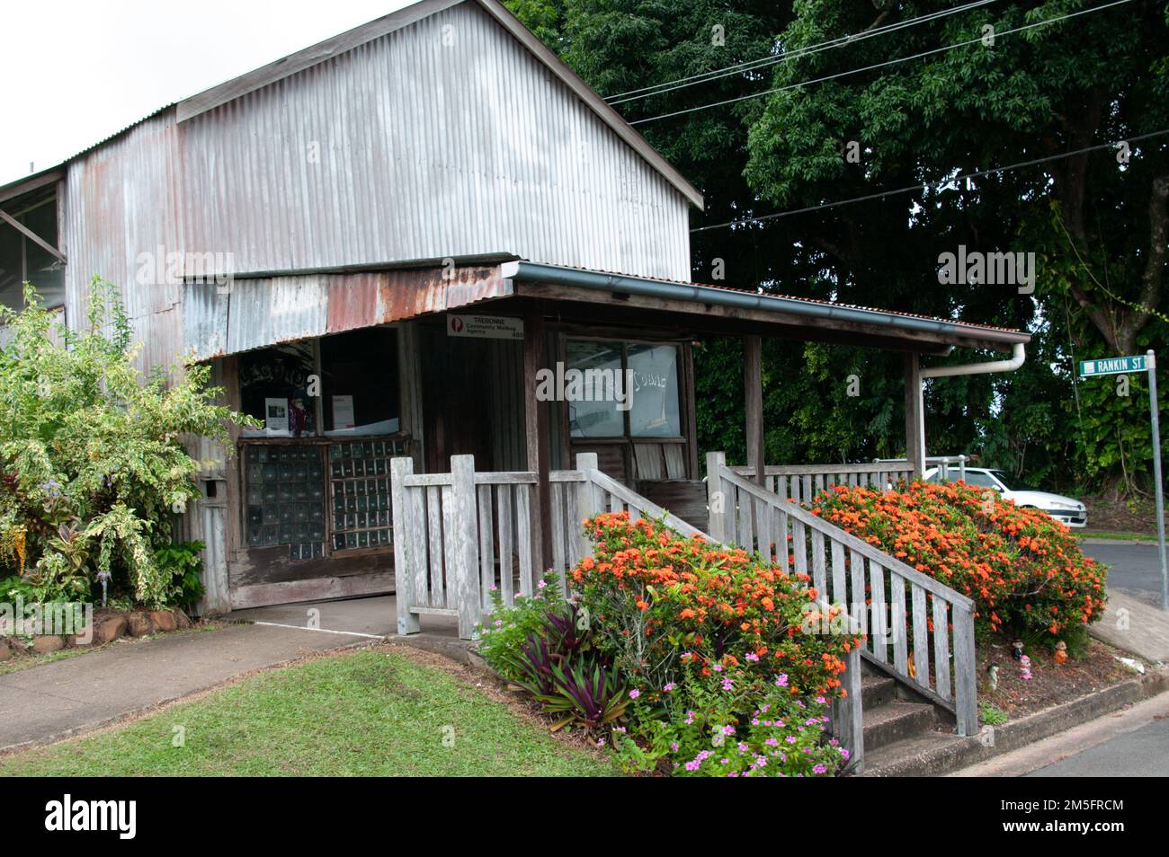 Old Building, Post Office, Trebonne, Queensland, Australia Stock Photo ...