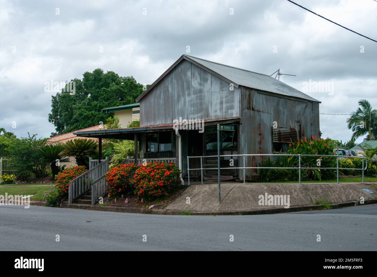 Old Building, Post Office, Trebonne, Queensland, Australia Stock Photo ...