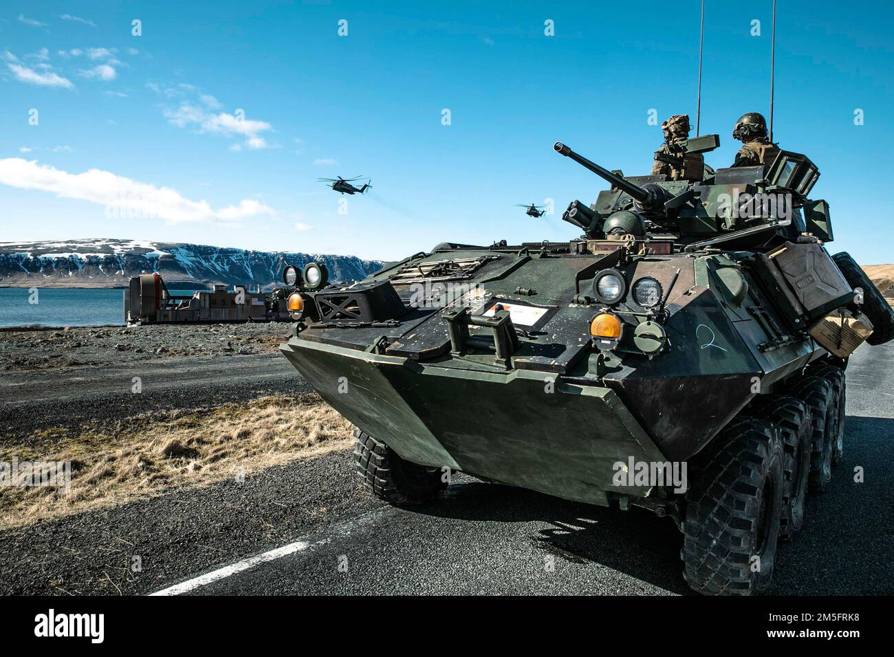 A U.S. Marine Corps Light Armored Vehicle, assigned to 22nd Marine ...