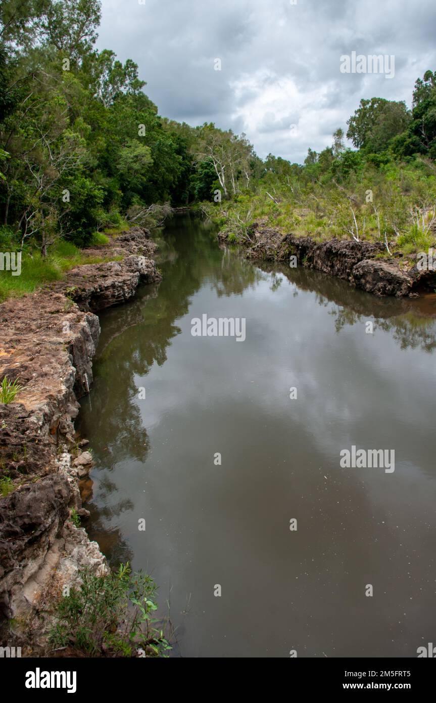 Creek with rocky banks, Ingham, North Queensland, Australia Stock Photo ...