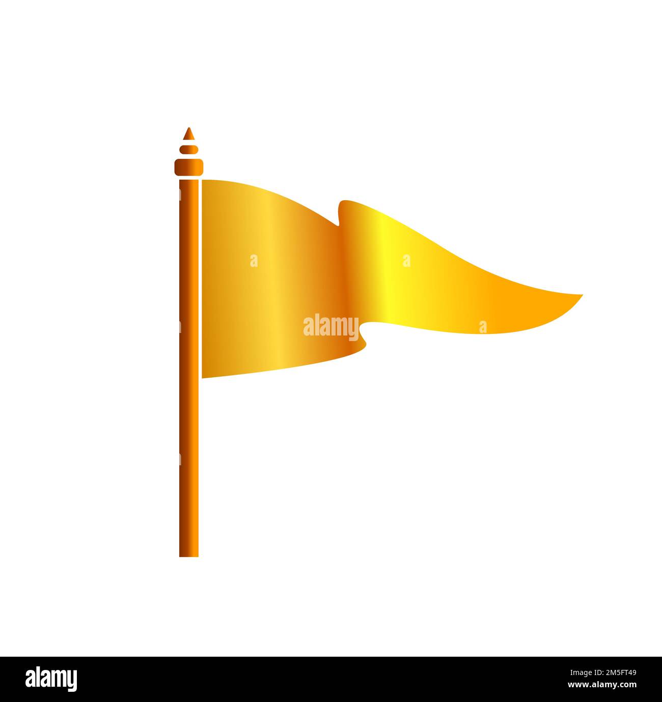 A yellow color flag icon on white background Stock Vector Image & Art ...
